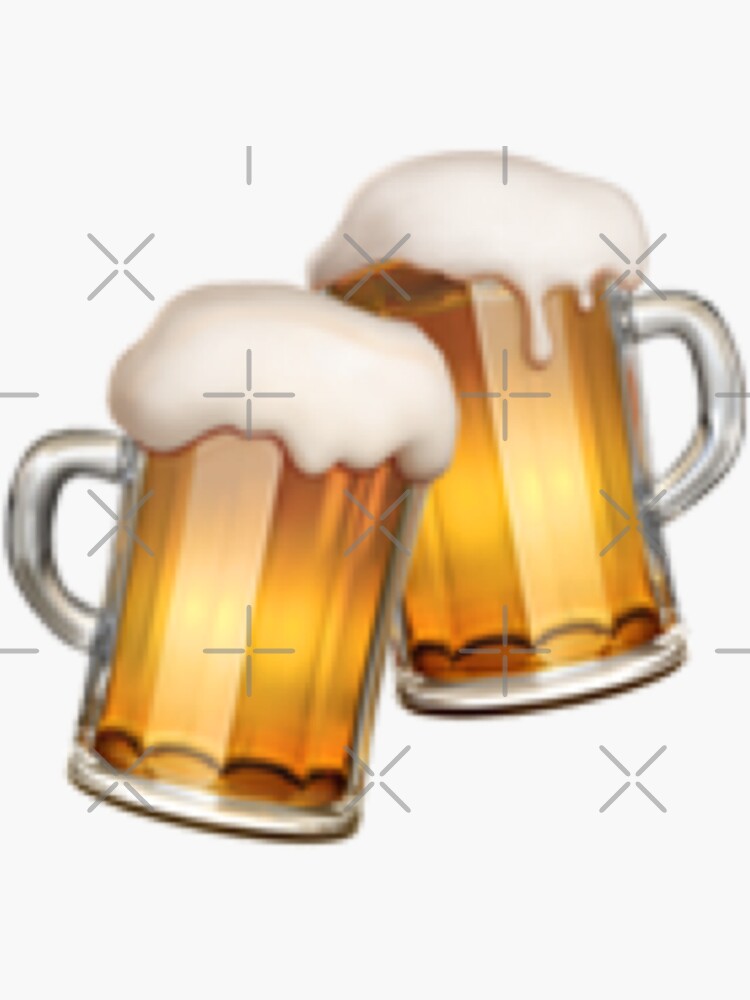 "Prost Bier Emoji" Sticker von trendfriend | Redbubble