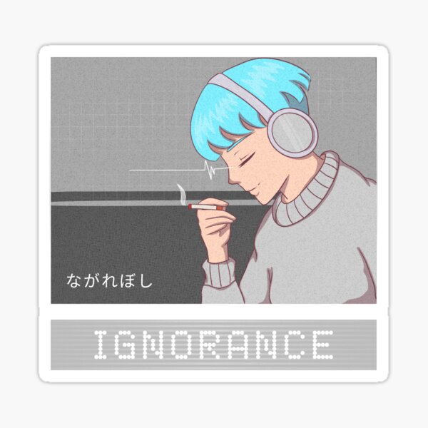 "Ignorance Anime Boy" Sticker for Sale by sweetmeer | Redbubble