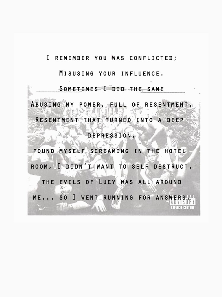 "kendrick lamar tpab full poem" T-shirt for Sale by seanusmd ...