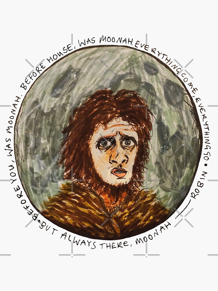 "Robin from Ghosts 'Moonah'" Sticker for Sale by Claraggg | Redbubble