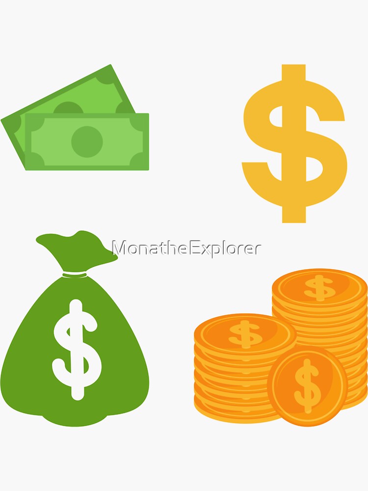 "Money Sticker Pack. Dollars" Sticker for Sale by MonatheExplorer ...