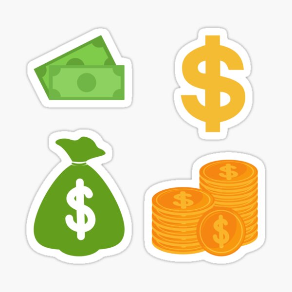 "Money Sticker Pack. Dollars" Sticker for Sale by MonatheExplorer ...