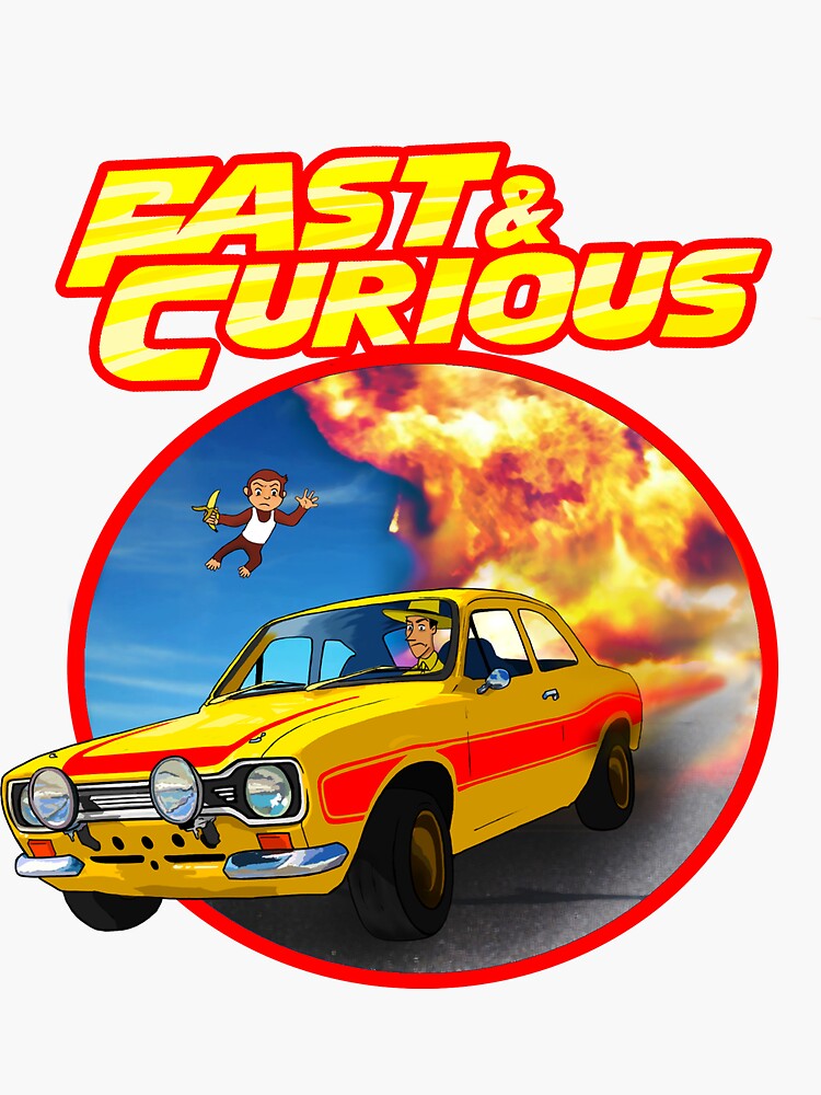 "Fast & Curious " Sticker for Sale by philmdesign | Redbubble