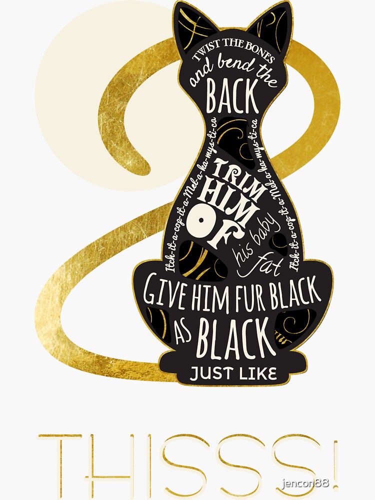 "Hocus Pocus Cat Spell - Just. Like. This!" Sticker for Sale by ...