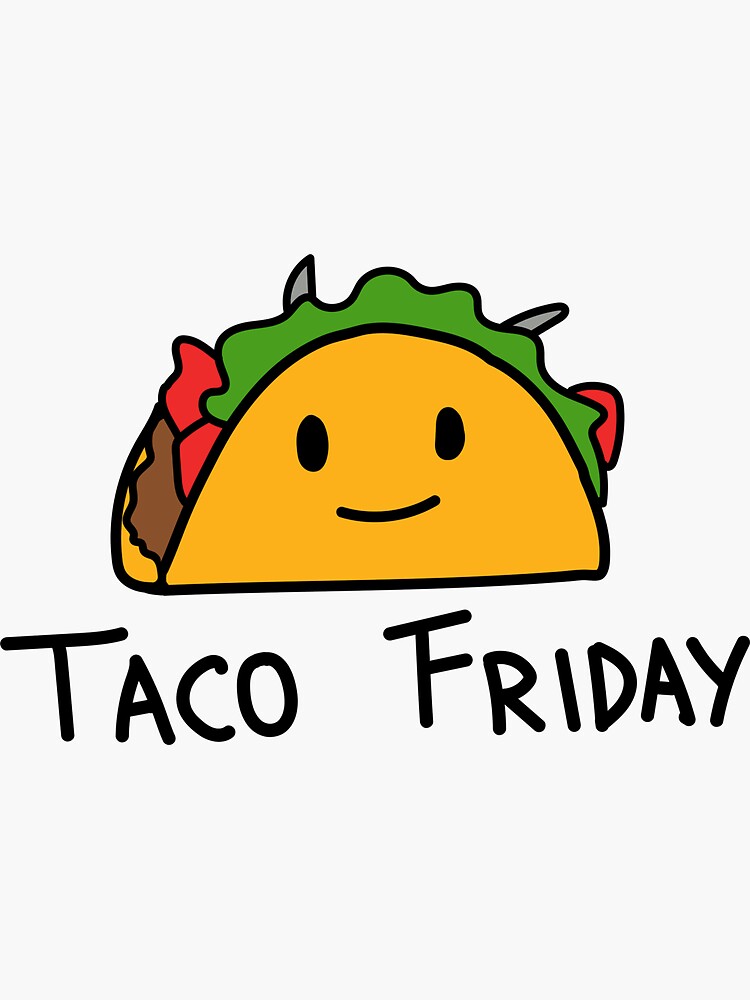 Pegatina «Taco friday logo completo » de flafi | Redbubble