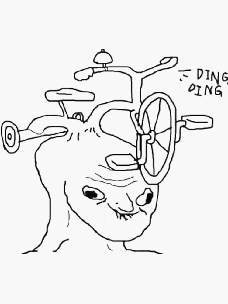 Pegatina «Brainlet bike memes / Brainlet Bike» de WillowNix | Redbubble