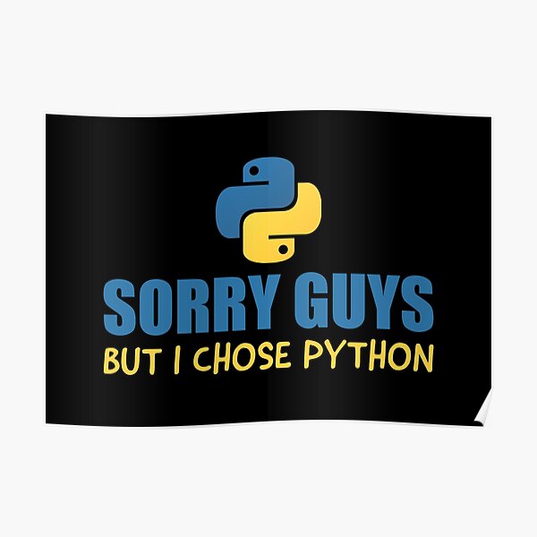 "Python Developer Programming Code Programmer Funny" Poster for Sale by ...