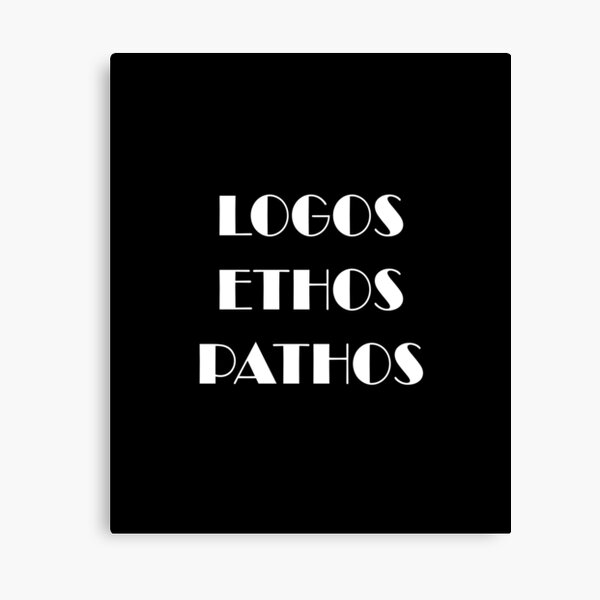 "Logos Pathos Ethos - greek rhetoric triangle" Canvas Print by The-Nerd ...