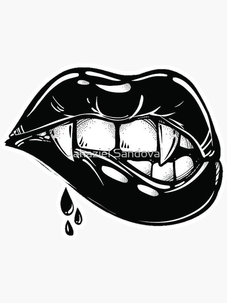 "Vampire lips" Sticker by Geek-Opedia | Redbubble