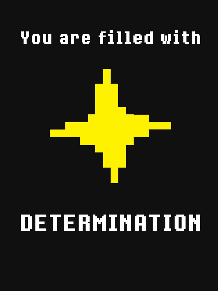 "UNDERTALE - DETERMINATION T-SHIRT (SAVE POINT)" Pullover Hoodie by ...