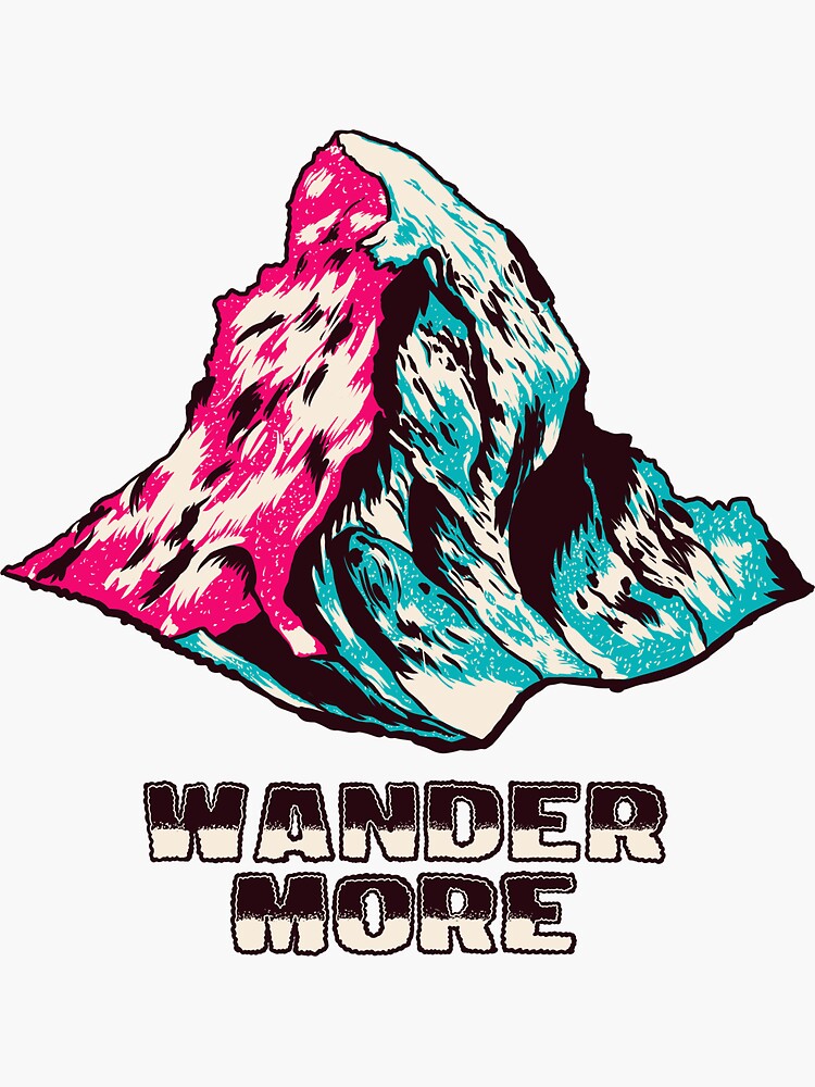 "Wander More — Retro" Sticker by thingsilove | Redbubble