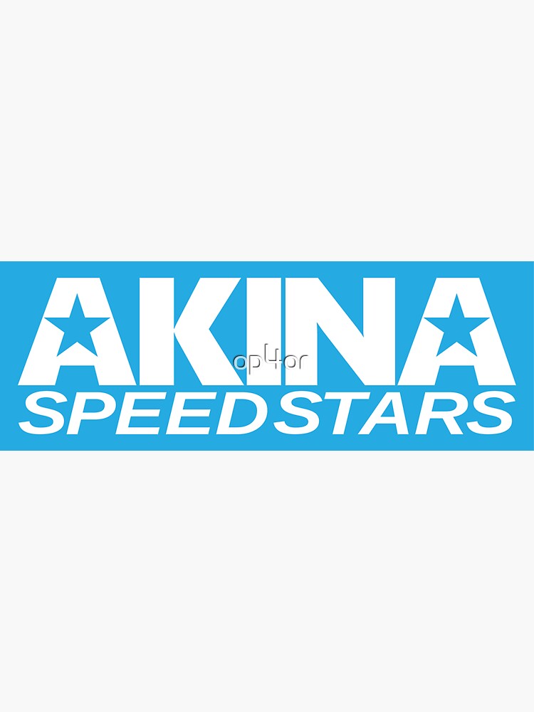"Akina Speed Stars Blue Sticker" Sticker for Sale by op4or | Redbubble