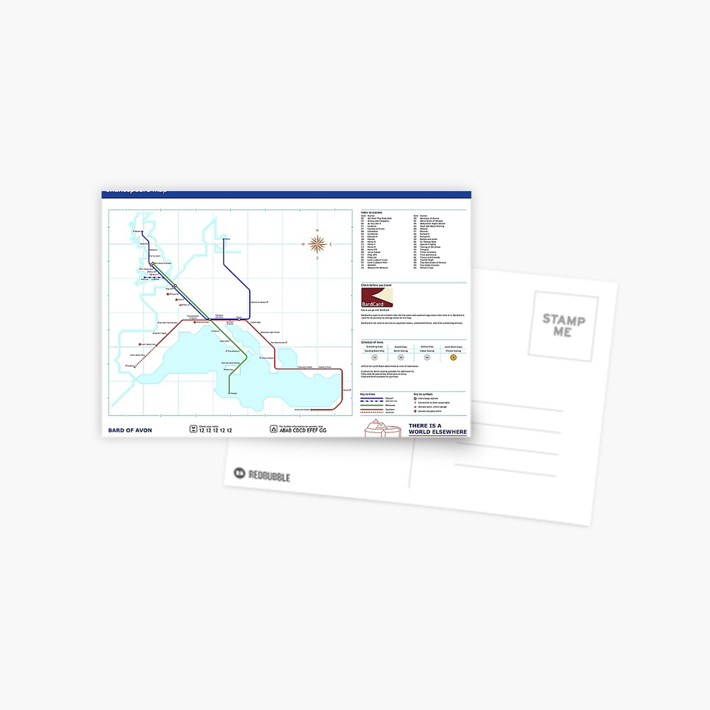 "Shakespeare Settings Tube Map" Poster for Sale by TransportTees ...