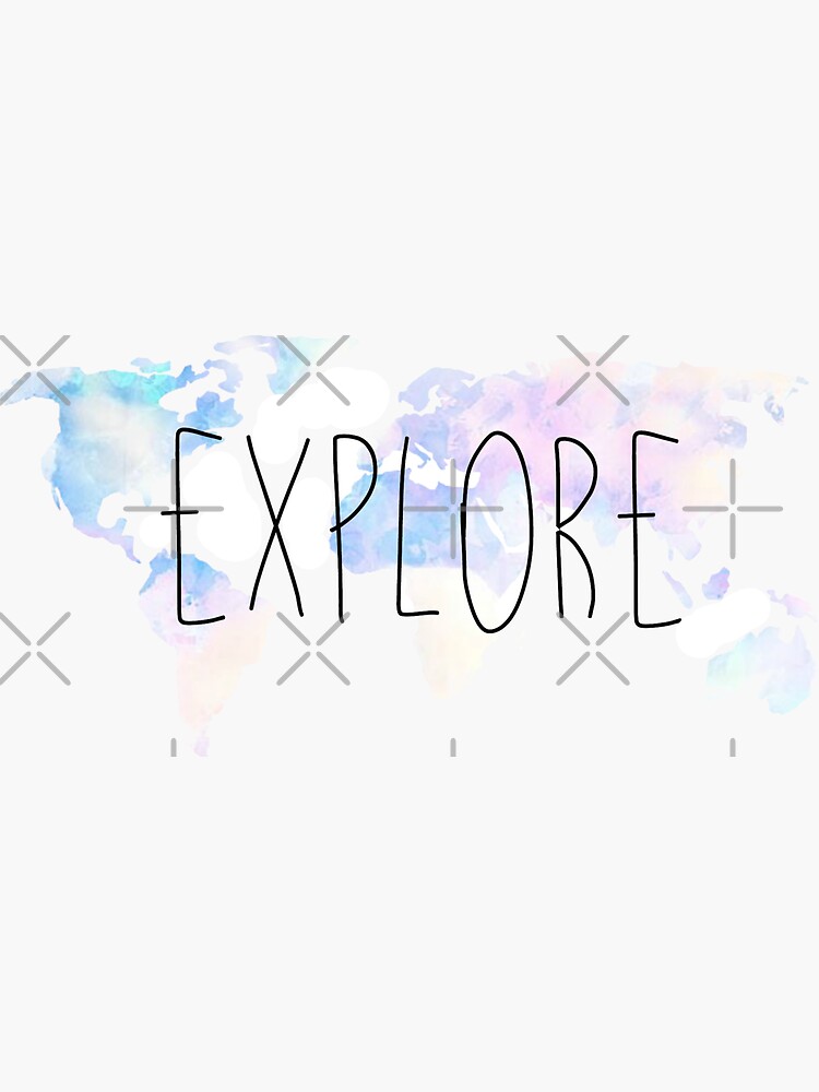 "Explore" Sticker for Sale by kennaplate | Redbubble