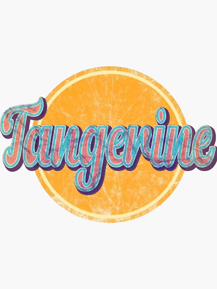 "Retro Tangerine " Sticker for Sale by medlisenpai | Redbubble