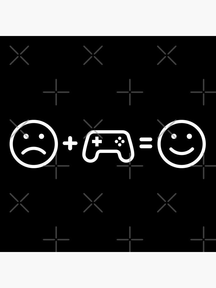 "Sad Face + Gaming/Videogames = Happy Face Emoji" Photographic Print by ...
