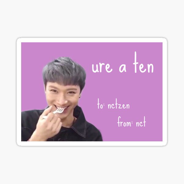 "NCT Ten Meme Valentines Day Card" Sticker for Sale by cindyptm | Redbubble