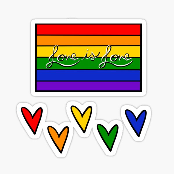 "Love is love sticker pack" Sticker for Sale by kierrashreffler | Redbubble