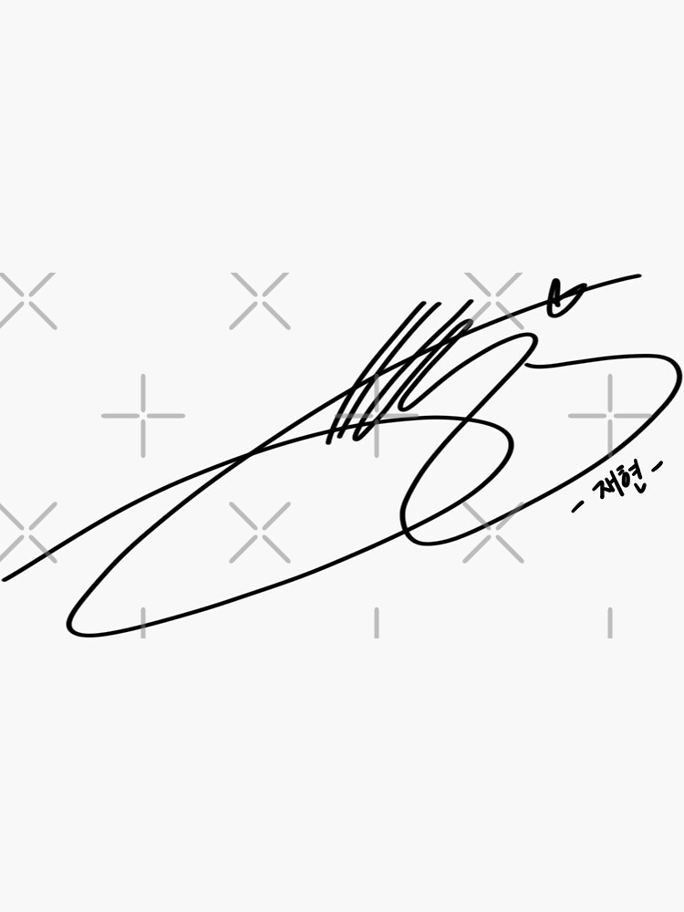"Jeong Jaehyun's Signature - NCT" Sticker by MADCITYY | Redbubble