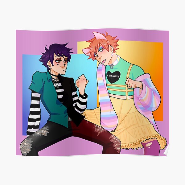"Eboy and Catboy" Poster by Grimdarkmatt | Redbubble
