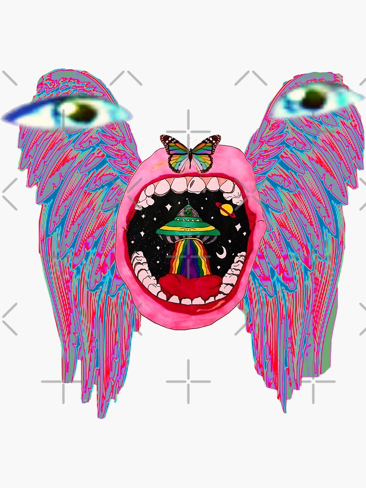 "trippy" Sticker for Sale by harridesigns | Redbubble