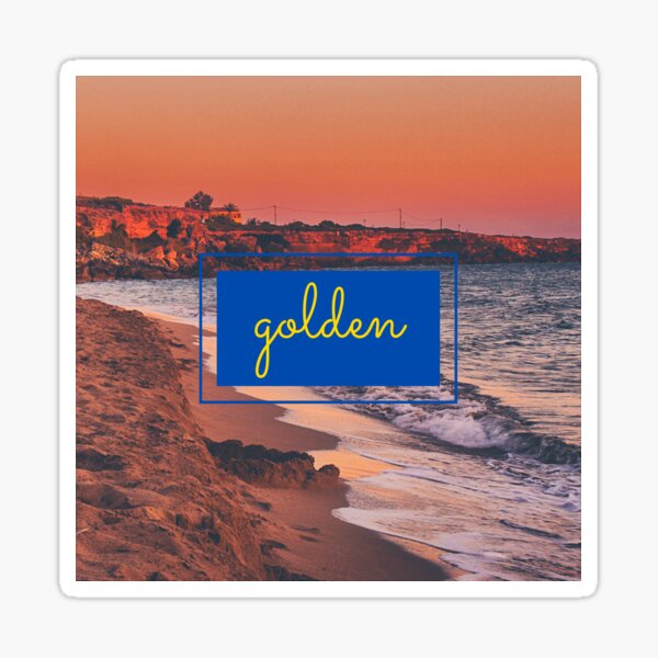 "Golden By Harry Styles" Sticker for Sale by UnikaDesign | Redbubble