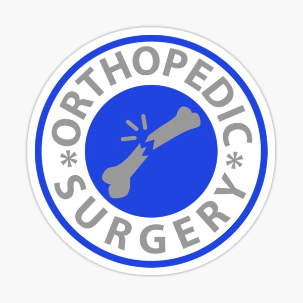 "orthopedic surgery logo. broken bone" Sticker for Sale by doctors ...