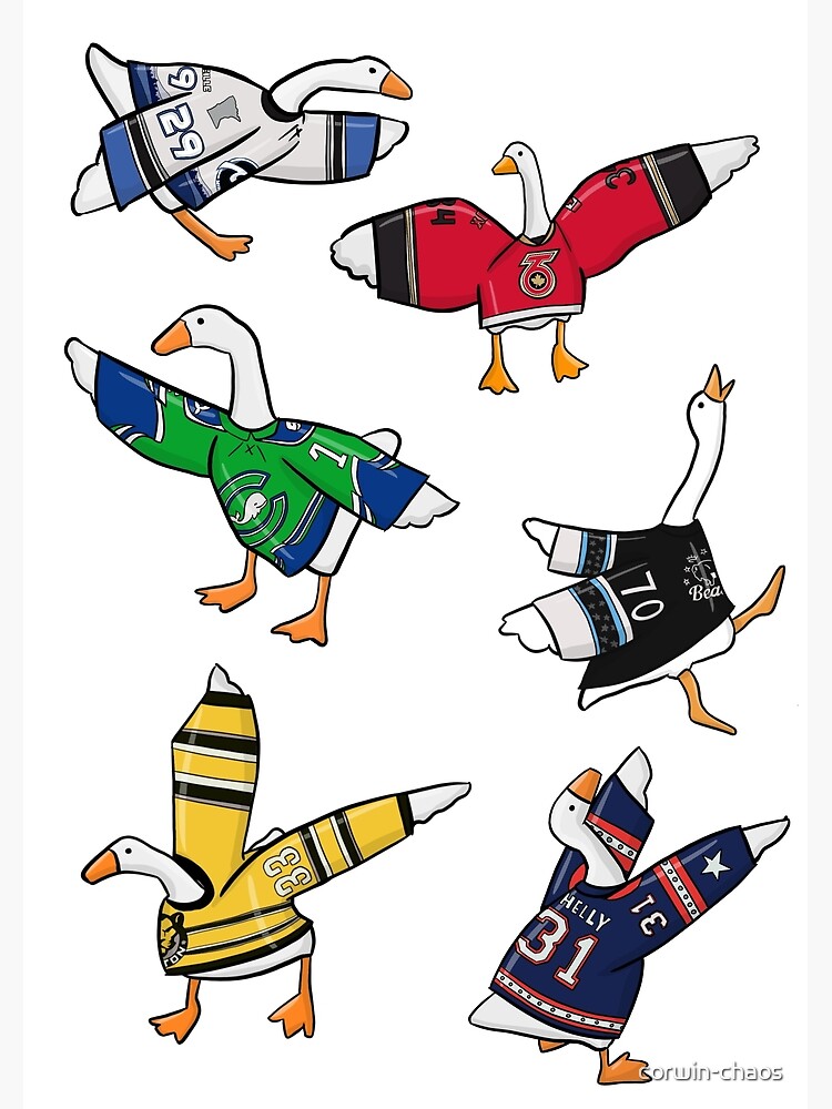 "nwhl geese sticker pack " Postcard for Sale by corwin-chaos | Redbubble