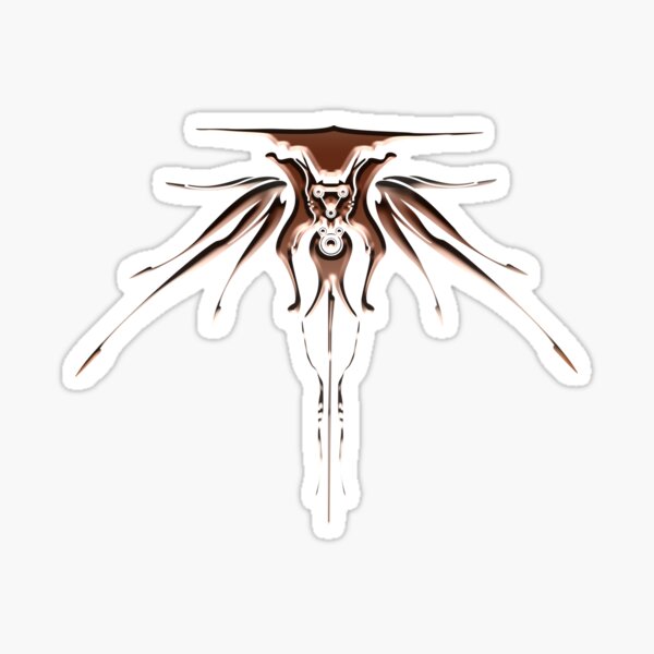 "Bronze Cyber Wings" Sticker by gtcdesign | Redbubble