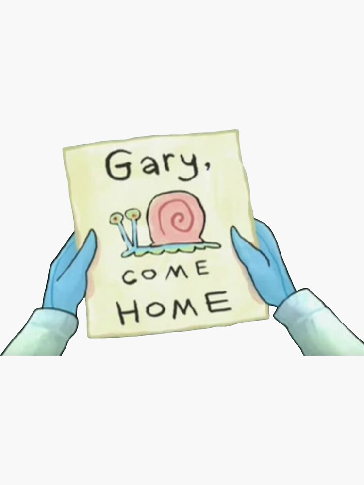 "spongebob // gary come home" Sticker for Sale by JulianaM14 | Redbubble