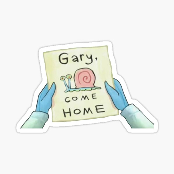 "spongebob // gary come home" Sticker for Sale by JulianaM14 | Redbubble
