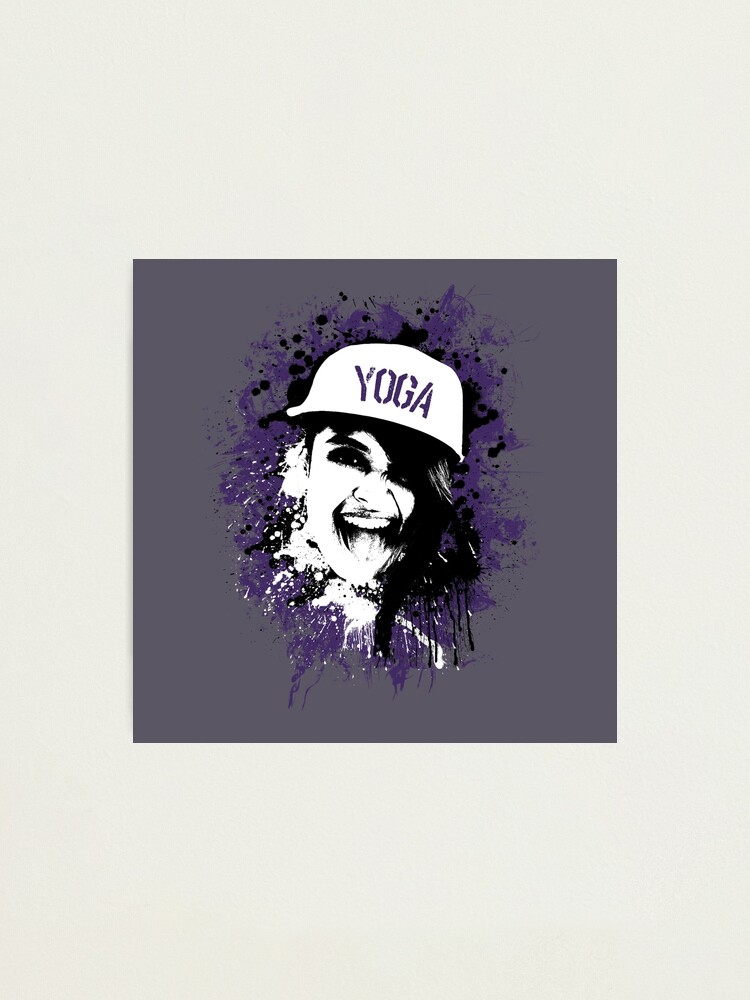"Banksy Style Yogi in Yoga Fitted Cap" Photographic Print for Sale by ...
