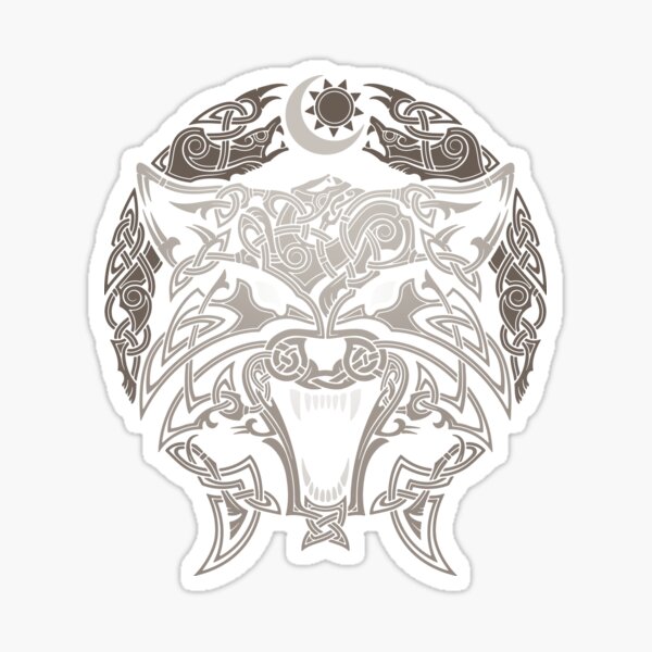 "RAGNAROK WOLVES" Sticker for Sale by RAIDHO | Redbubble
