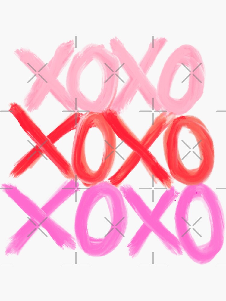 "xoxo sticker" Sticker for Sale by feliciadesigns | Redbubble
