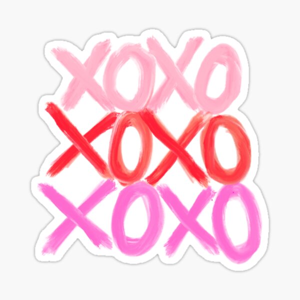 "xoxo sticker" Sticker for Sale by feliciadesigns | Redbubble