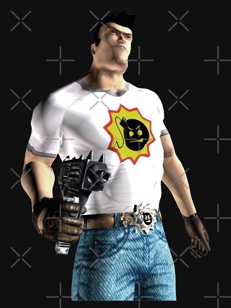 "Serious Sam Holding Uzi" T-shirt for Sale by InfinitelyWavey ...