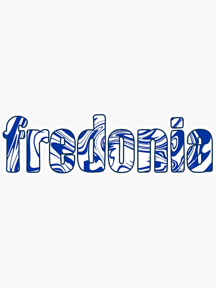 "Fredonia marble logo" Sticker by lfish918 | Redbubble