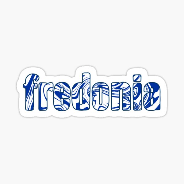 "Fredonia marble logo" Sticker by lfish918 | Redbubble