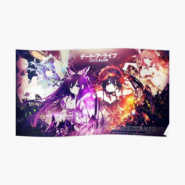 "Date A Live Characters !" Poster by KitaKittyGates | Redbubble