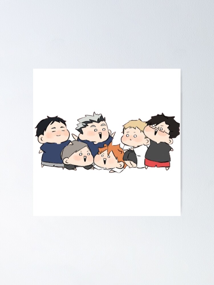 Haikyuu Sticker Poster By Yuennbunn Redbubble