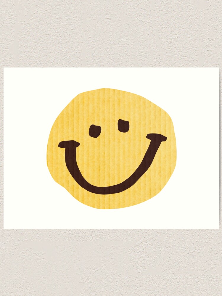 "CARDBOARD SMILEY FACE" Art Print for Sale by Glossypop | Redbubble