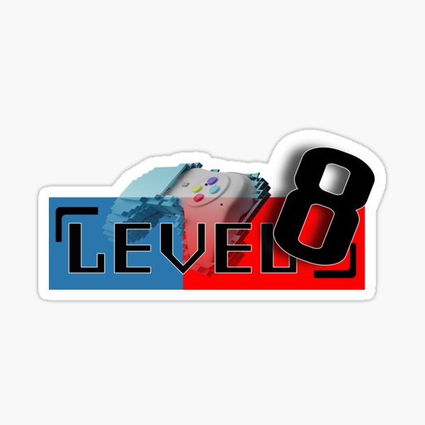 "Level 8 Birthday Shirt" Sticker for Sale by Nang2021 | Redbubble
