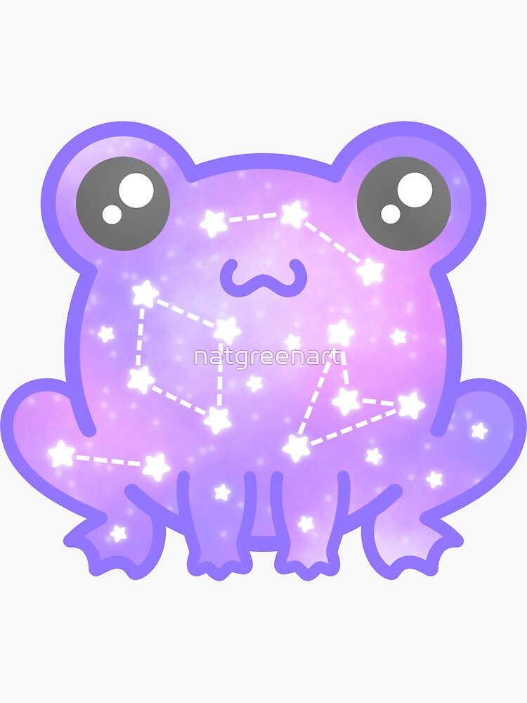 "Galaxy Frog" Sticker for Sale by natgreenart | Redbubble