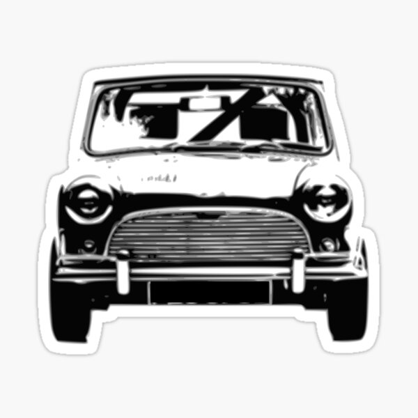 Sketch Of A Classic Mini Cooper Outline Drawing Vector,, 56% OFF