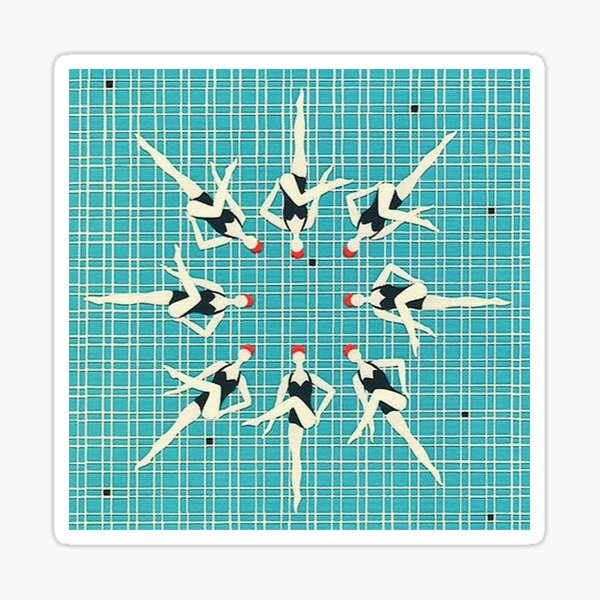 "Swim Synchronized Cuttable SKY" Sticker by LillyLittle79 | Redbubble