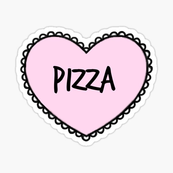 "Heart pizza" Sticker by taylormedd16 | Redbubble
