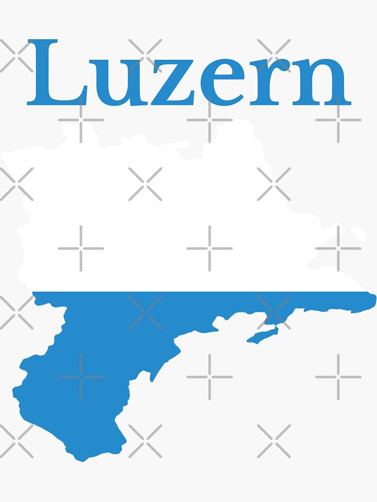 "Lucerne Canton Map Flag, Switzerland" Sticker for Sale by marosharaf ...