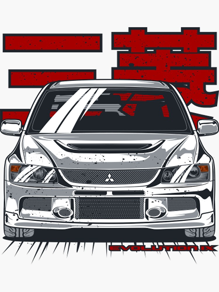 "Lancer Evo Lancer Evolution IX" Sticker for Sale by PreppieLook ...