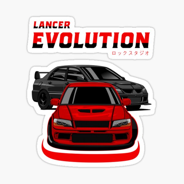 "Lancer lancer evo" Sticker for Sale by PreppieLook | Redbubble