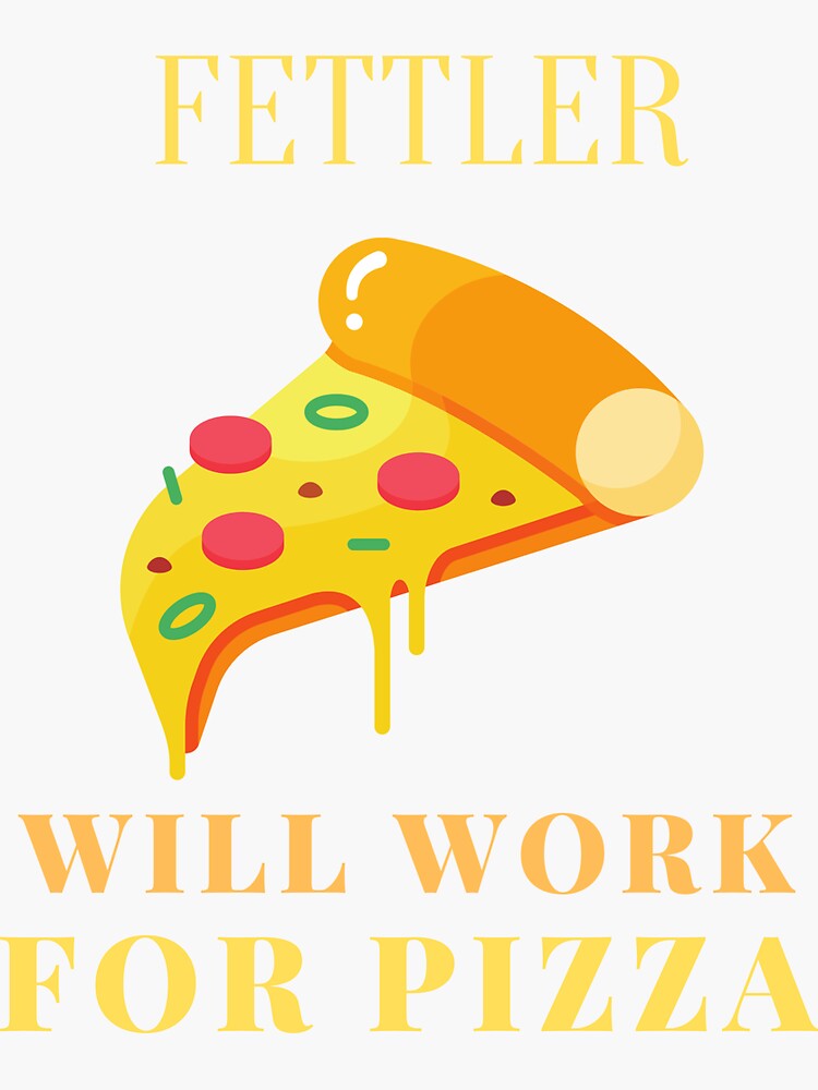 "Pizza fettler" Sticker for Sale by SnowballStep | Redbubble